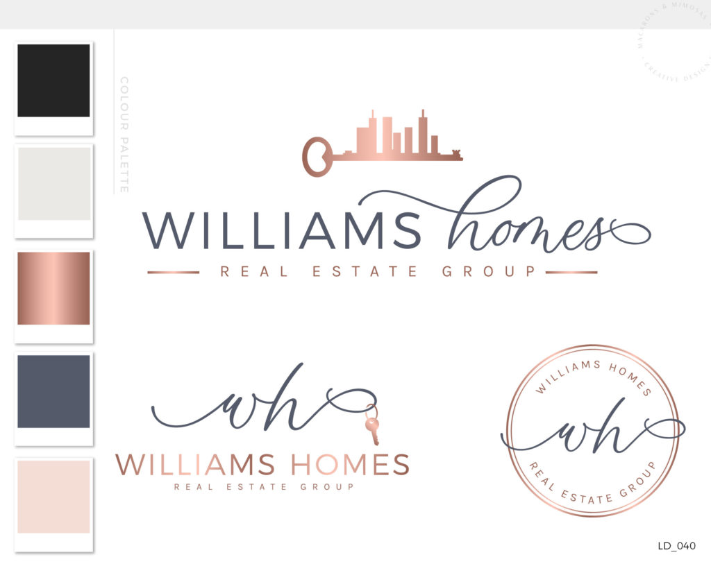 Realtor Key Logo Design • Macarons and Mimosas