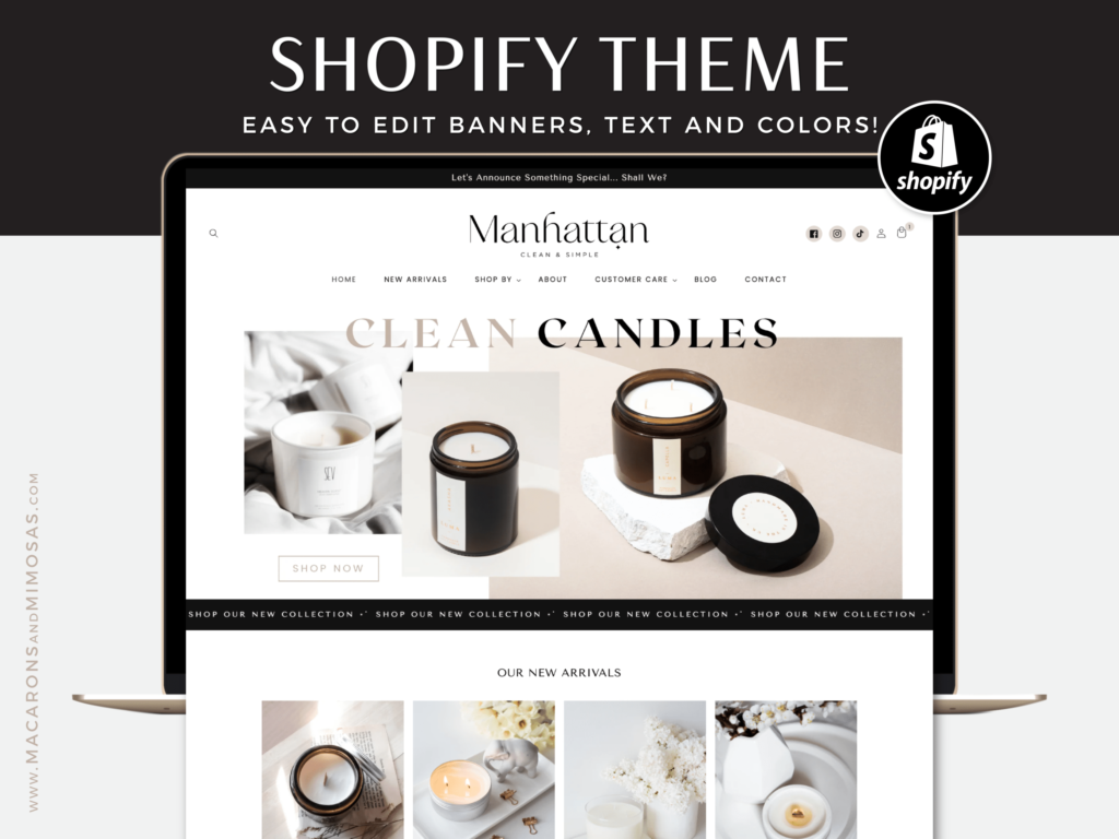 Candle Website Template for Shopify with Video Banner