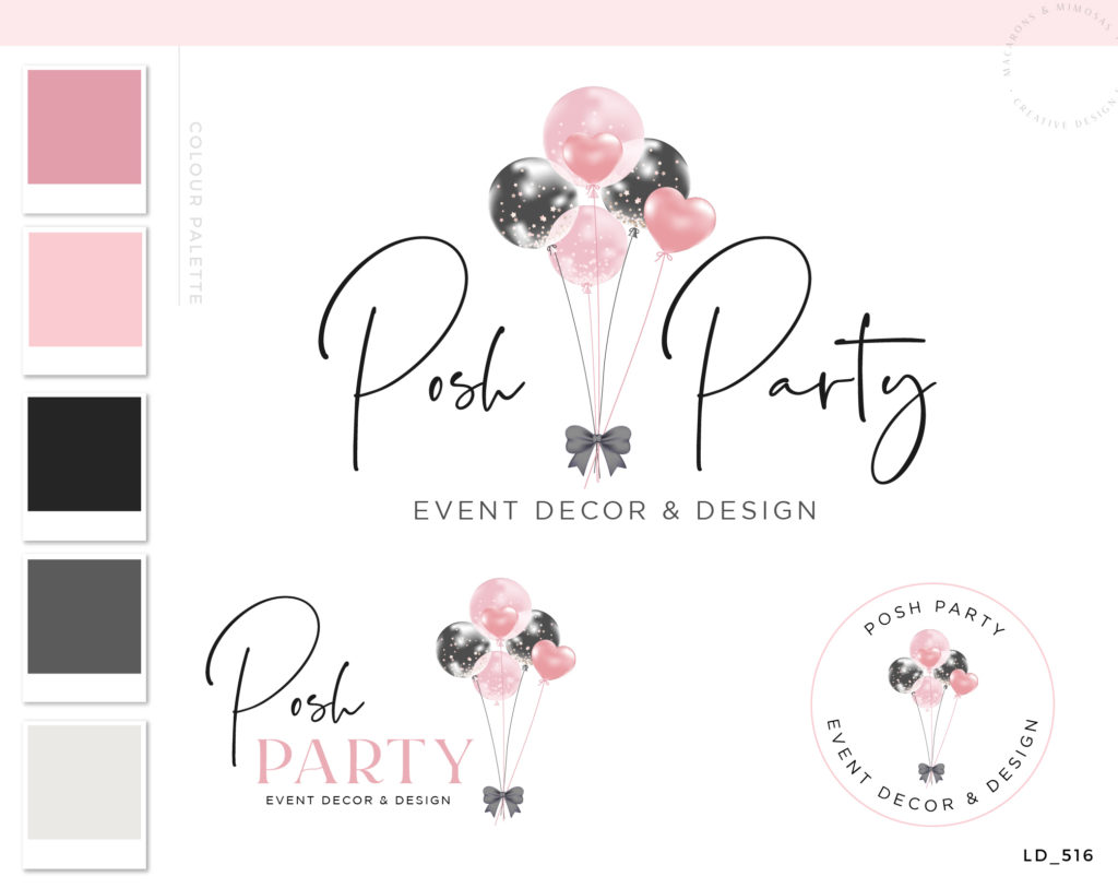 Party and event logos Archives • Macarons and Mimosas