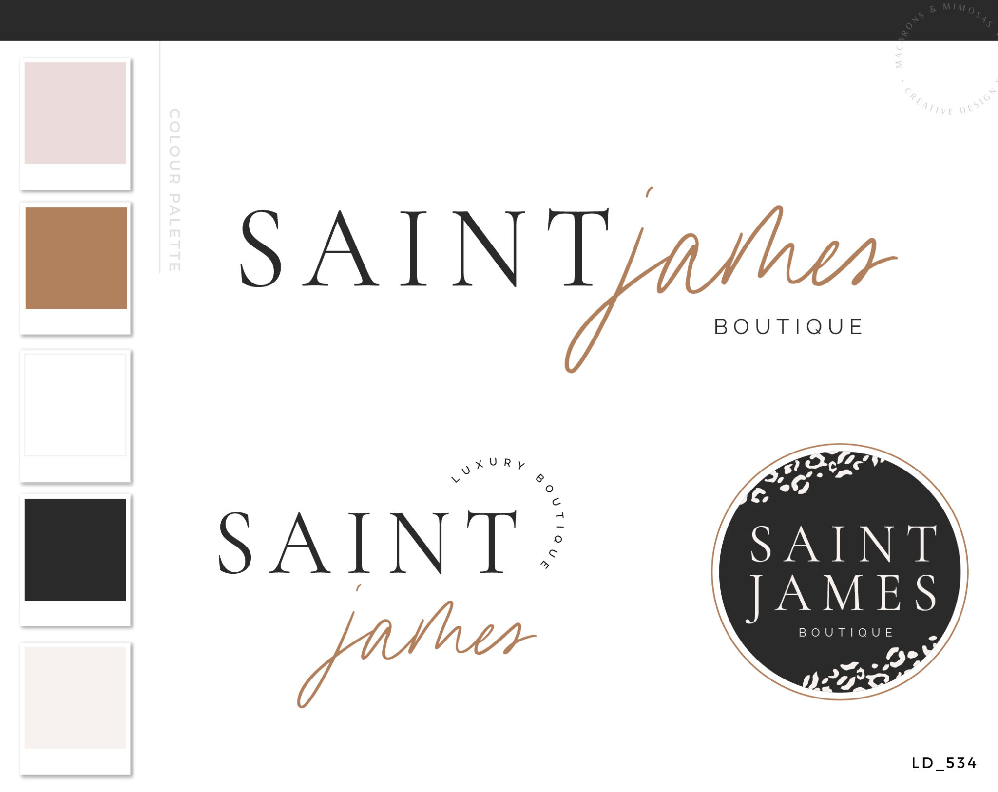 Elegant Signature Logo Design • by Macarons and Mimosas