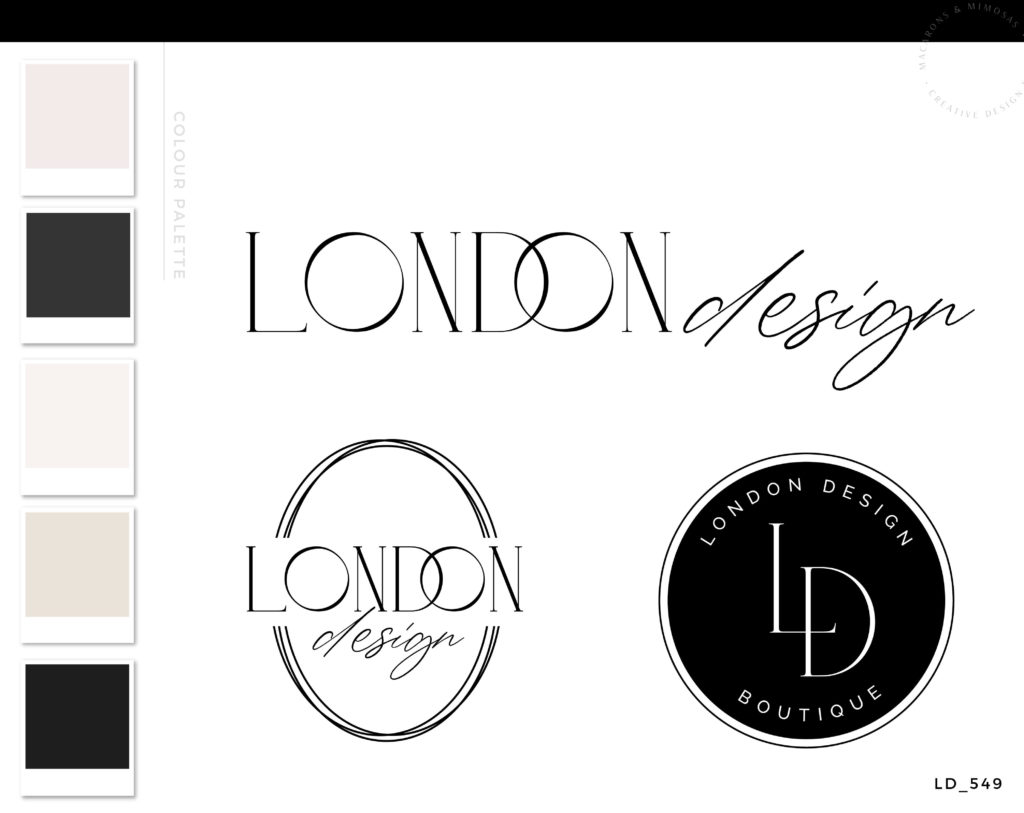 Elegant Logo Design Template • by Macarons and Mimosas