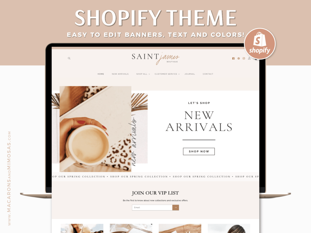 Shopify Shop Page Theme Templates • Responsive