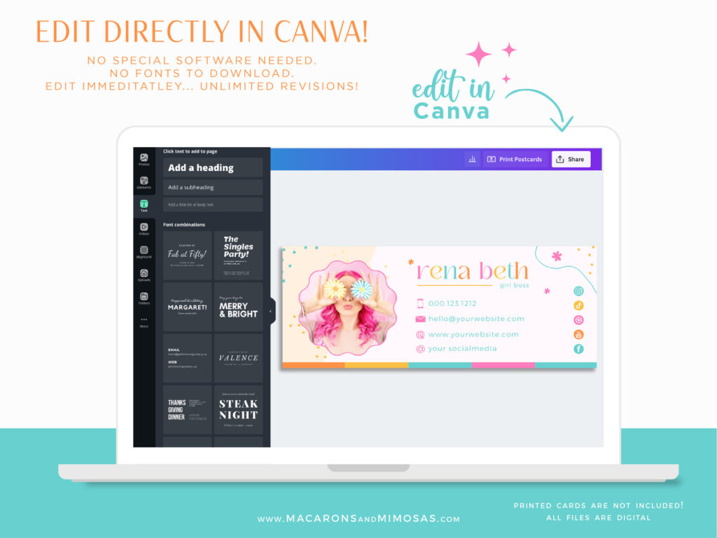 Bright Retro Email Signature Template • Macarons and Mimosas