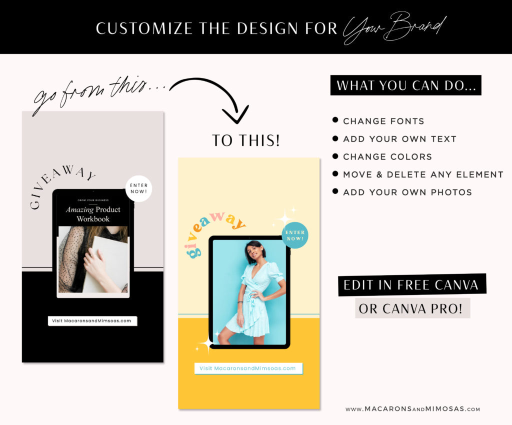 Minimalist Instagram Story Templates • Macarons and Mimosas