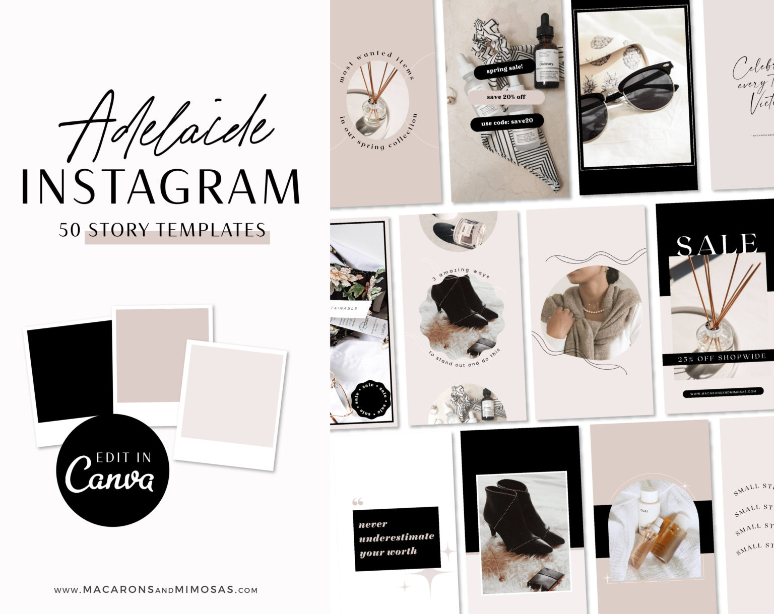 Pretty Instagram Reel Templates • Macarons and Mimosas