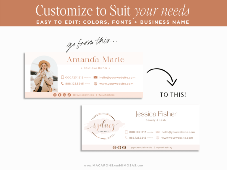 Neutral Boho Canva Email Template • Macarons and Mimosas
