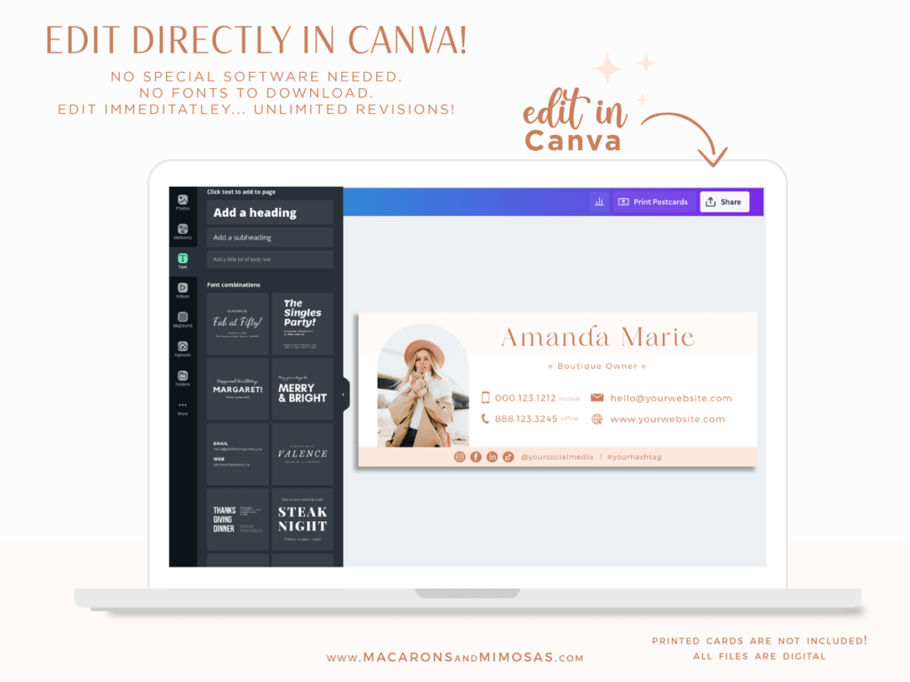 Neutral Boho Canva Email Template • Macarons and Mimosas