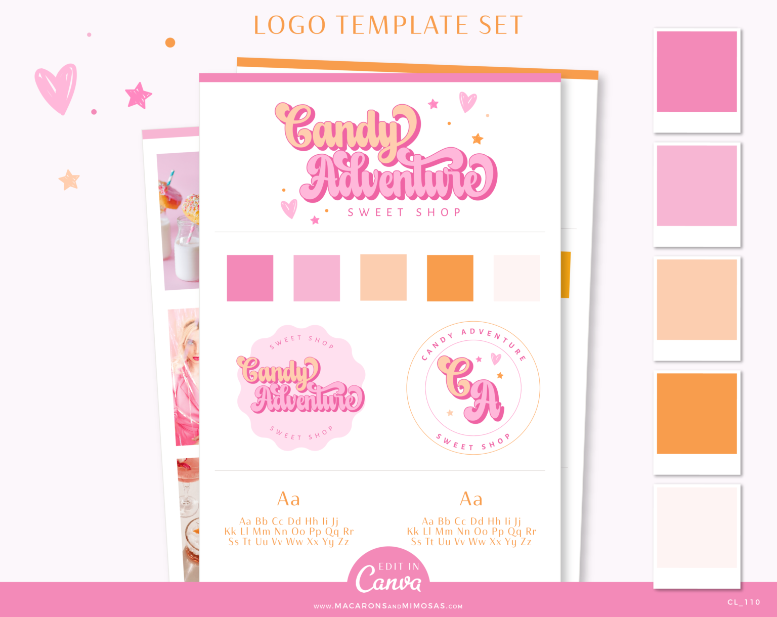 Retro Heart Email Signature Template Canva • Macarons and Mimosas