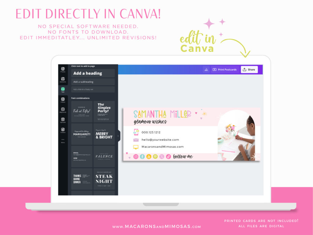 Rainbow Canva Email Signature Template • Macarons and Mimosas