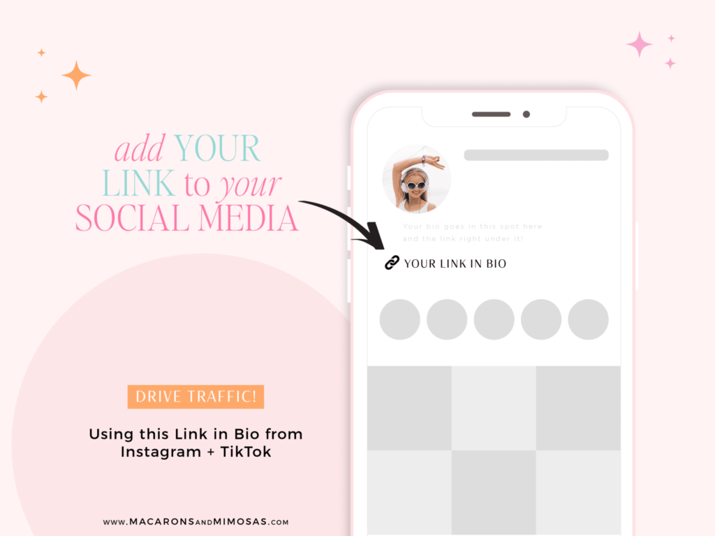 Cute Bio Templates in Pastel Colors • Macarons and Mimosas