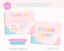 Bright Thank You Card Template for Canva • Macarons and Mimosas