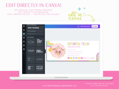 Bright Rainbow Email Signature Template • Macarons and Mimosas