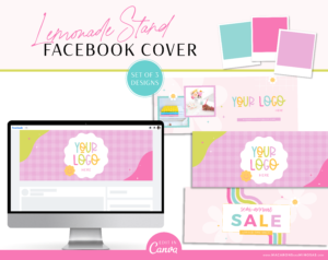 Bright Rainbow Facebook Cover Template Bundle • Macarons and Mimosas