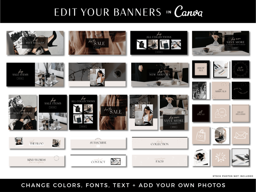 Website Banner Templates • Macarons and Mimosas