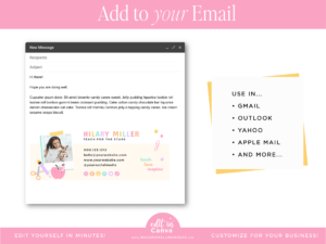 Cute Teacher Email Signature • Macarons and Mimosas