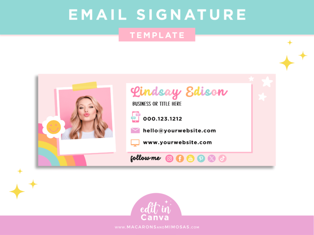 Email Signature for Small Business Owner • Macarons and Mimosas