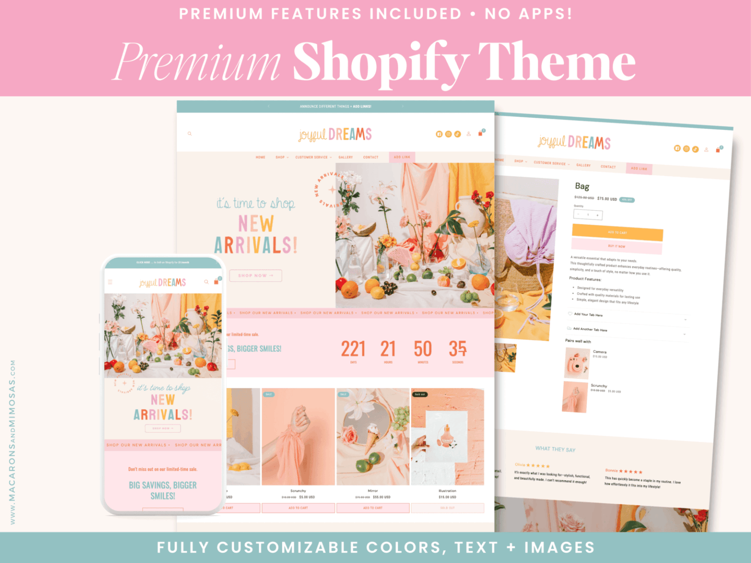 Customizable Shopify Theme for Creative Brands • Joyful Dreams